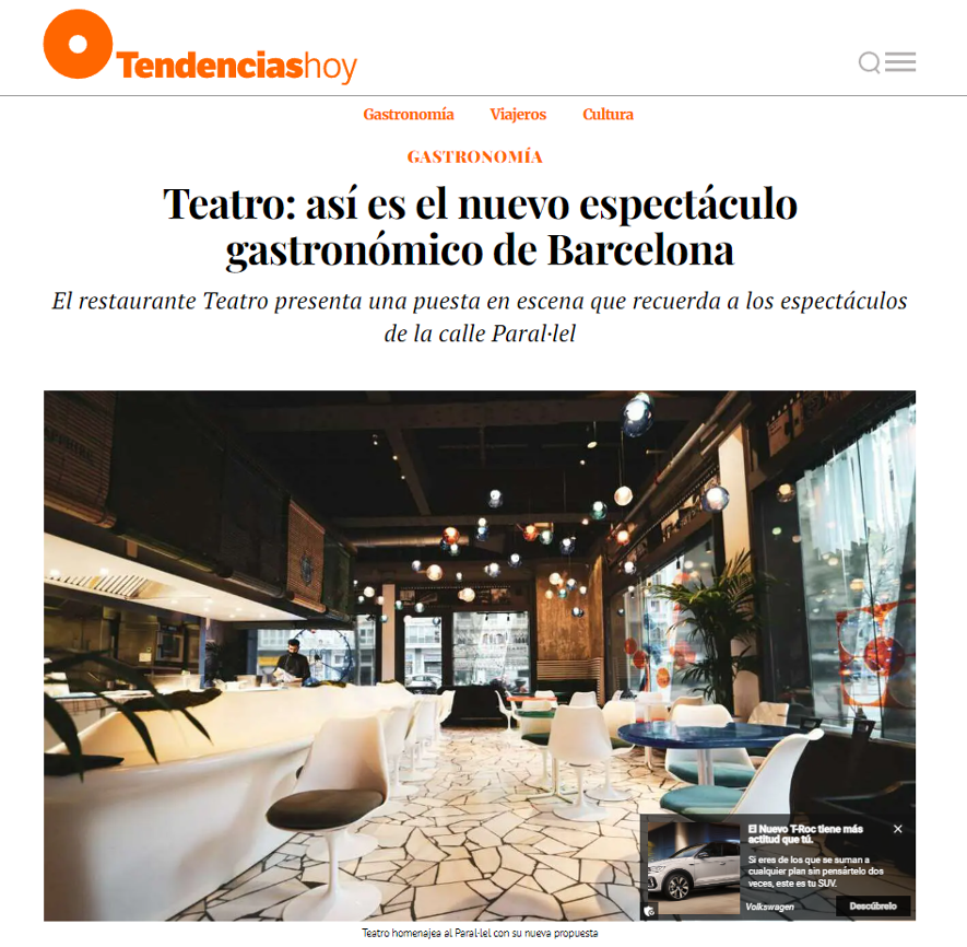 Prensa - Teatro Kitchen Bar