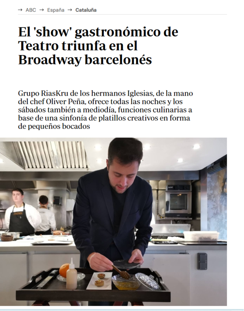 Prensa - Teatro Kitchen Bar
